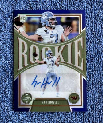 2022 PANINI LEGACY SAM HOWELL BLUE ROOKIE RC AUTOGRAPH 12/20 REDSKINS ...