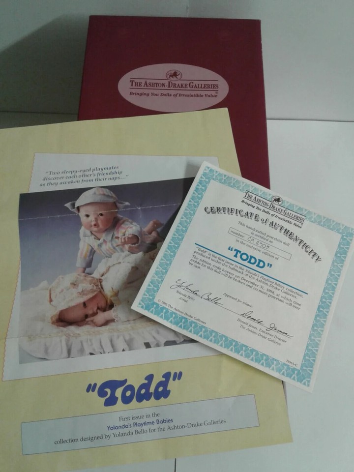 Vintage Yolanda Bello Porcelain Baby Doll TODD Ashton Drake Gallery ...