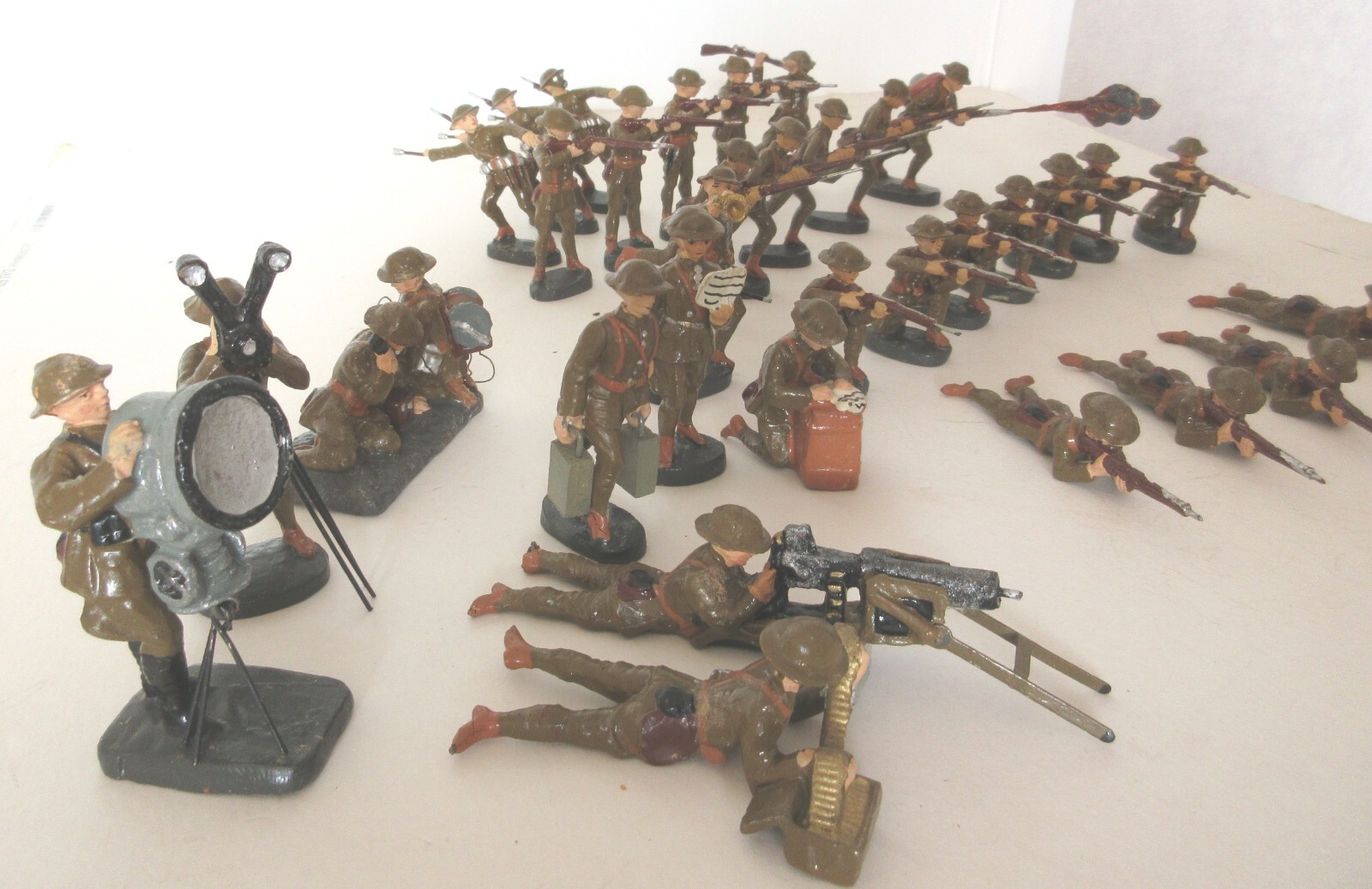 Elastolin WW1 British Army Infantrymen Composition Figures and ...