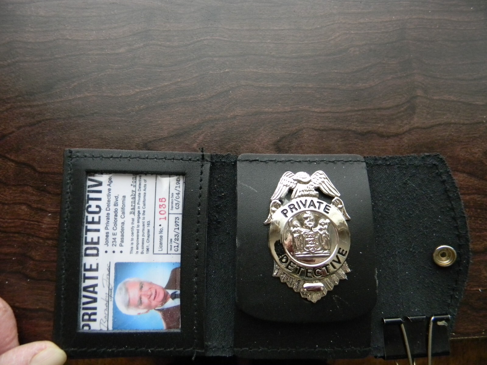 BARNABY JONES 1970'S TV SHOW ID CARD BADGE CASE REPLICA PROPS | eBay