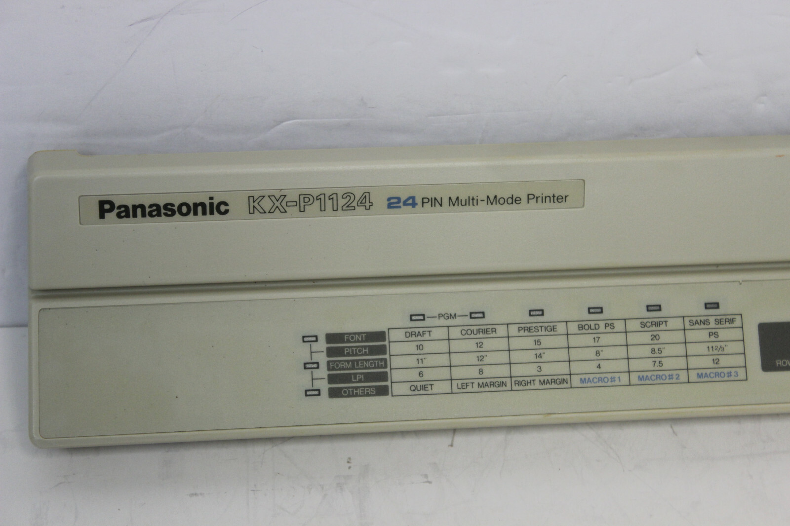 PANASONIC PJUP200ZD-B OPERATOR PANEL BOARD WITH COVER KX-P1124 PRINTER ...