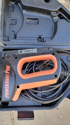 Powershot Pro Electric Nail Gun Stapler Orange Model 9100 Corded 120V ...