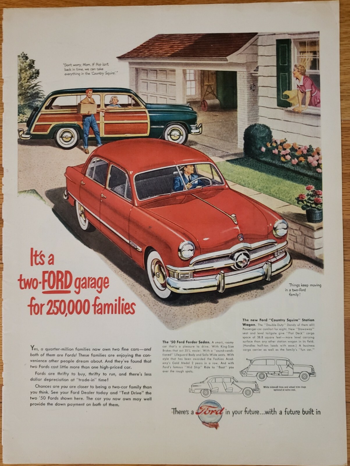 1950 Ford car magazine ad #5 -- There's a Ford in your future... | eBay