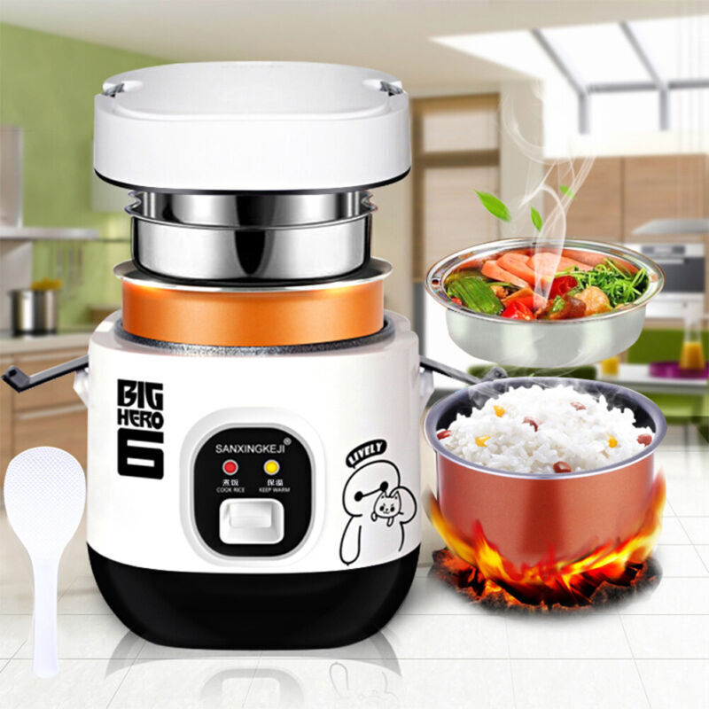 AU Electric Rice Cooker Portable Mini Cooking 1-2Person with Steamer 1 ...