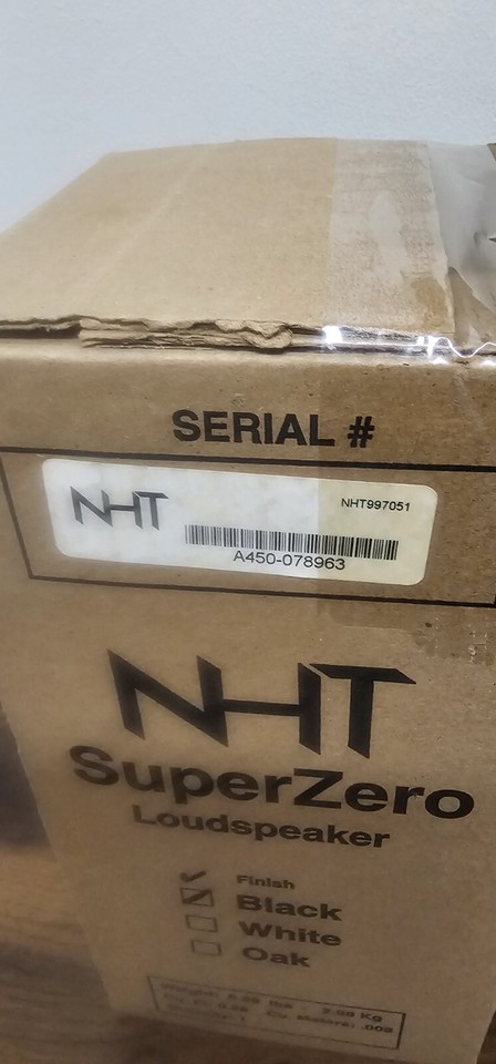 NHT Speaker Model Super Zero New With Box | eBay