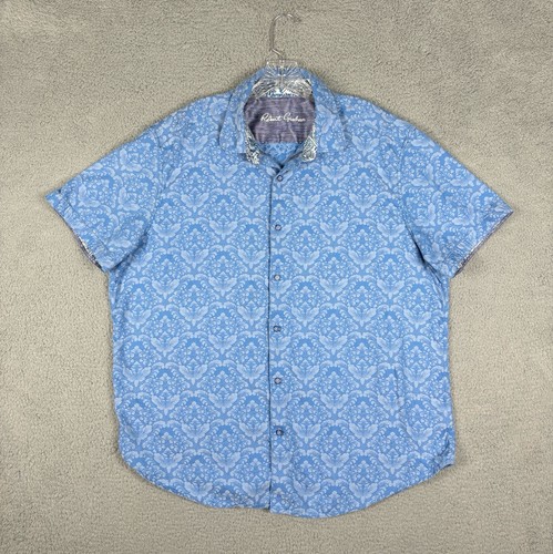 Robert Graham Shirt Men’s 3XL Blue Floral Bayview Classic Fit Designer ...