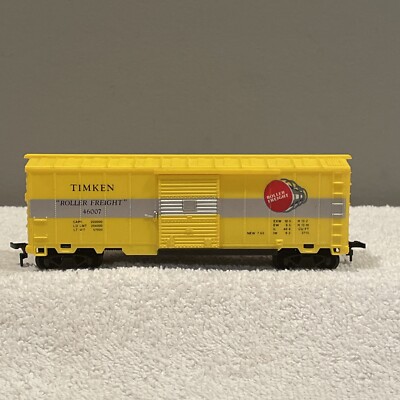 HO Scale Timken Roller Freight Yellow Box Car #46007 | eBay