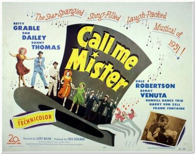 CALL ME MISTER - 1951- orig rolled 22x28 Movie Poster - BETTY GRABLE ...