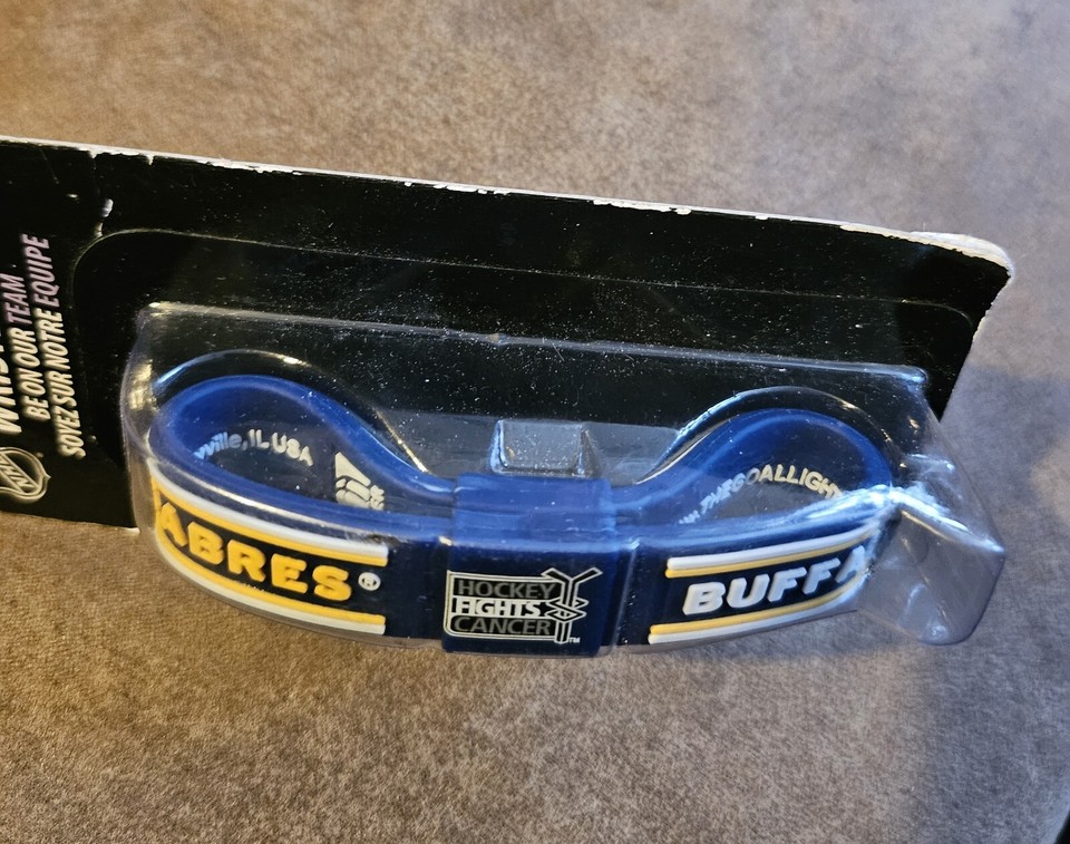 Buffalo Sabres Wristers NHL Wristband NEW Hockey Fights Cancer Band ...