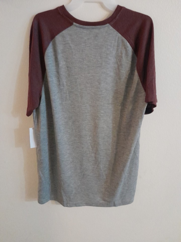 Mens George Size LARGE Raglan Tee Short Sleeve Tee Shirt Color grey NWT ...