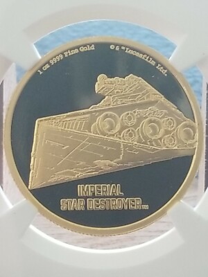 Star Wars Ships Imperial Star Destroyer 1oz gold coin Niue 250 dollars ...