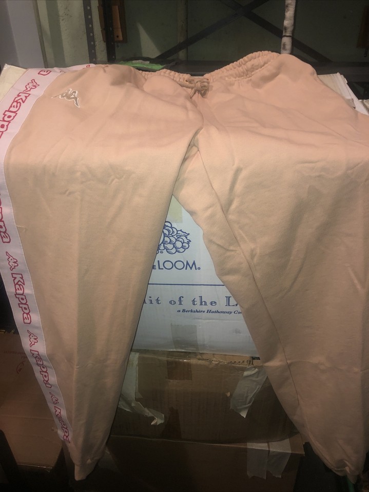 Kappa Authentic Men SweatPants Beige Lt Sand-Red MSRP $90 Sz XXL ...