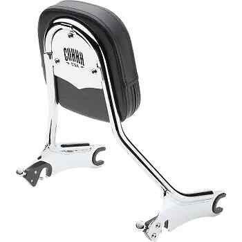 Cobra Chrome Tall Detachable Backrest w Md Pad Indian Chief Dark Horse ...