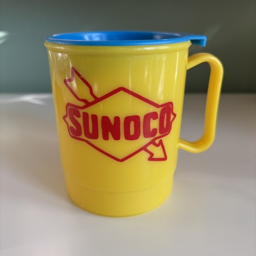 Vintage Sunoco Advertising Plastic Lidded Mug Miley Mart Pittsburgh PA ...