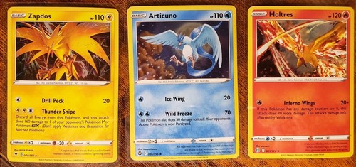 Pokémon TCG Set of 3 Legendary Birds Holos | eBay