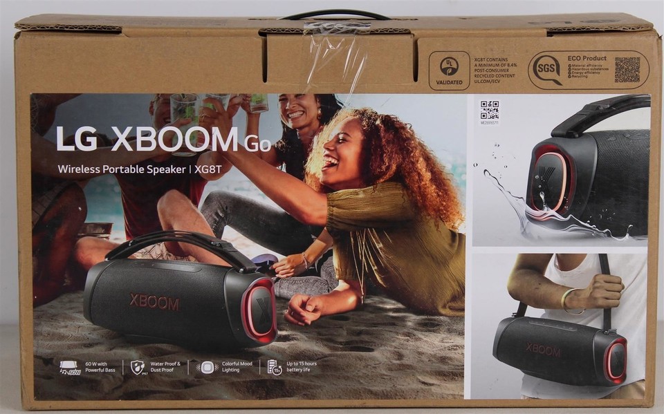 LG XBOOM Go XG8 Portable Bluetooth Speaker Black - BOX DAMAGE | eBay UK