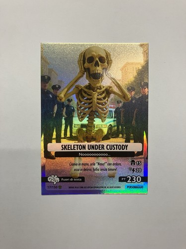 Skeleton Under Custody 17/150 -SKIFIDOL ITALIAN BRAINROT carta ☢️ (no ...