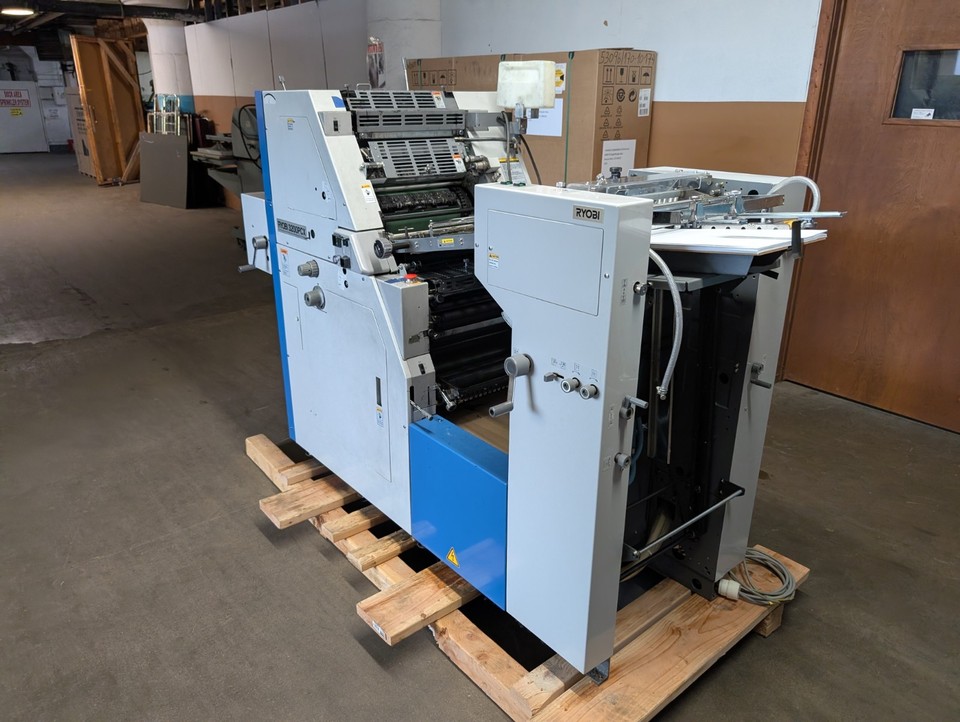 Ryobi 3200PCX perfecting press w-Crestlines & spray WATCH VIDEO komori ...