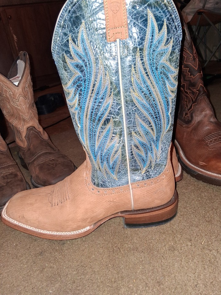 Men's Ariat 10014067 Hybrid Rancher H2o Square Toe Work BOOTS Size 9 | eBay