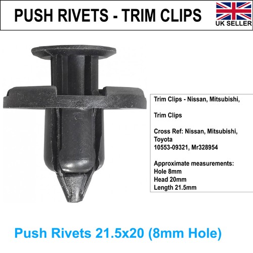 Trim Clips Push Rivets Fir Tree Bumper Door Panel Fixing Clips Fastener ...