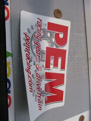 PEM RACING GEARS Sticker / Decal ORIGINAL OLD STOCK | eBay