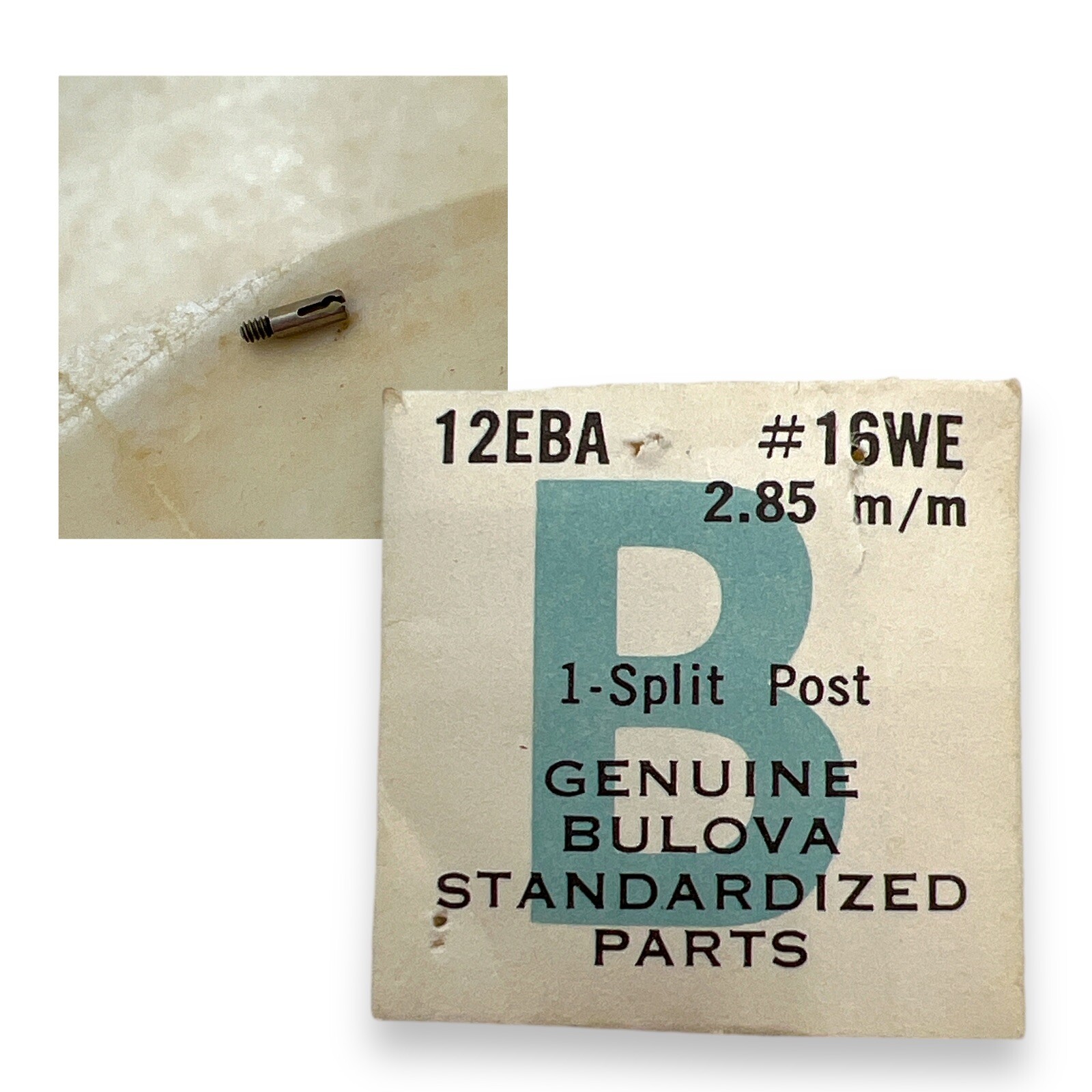 Bulova 12EBA SPLIT POST x 1 Buren1280 Watch Material Part #16WE 2.85mm ...