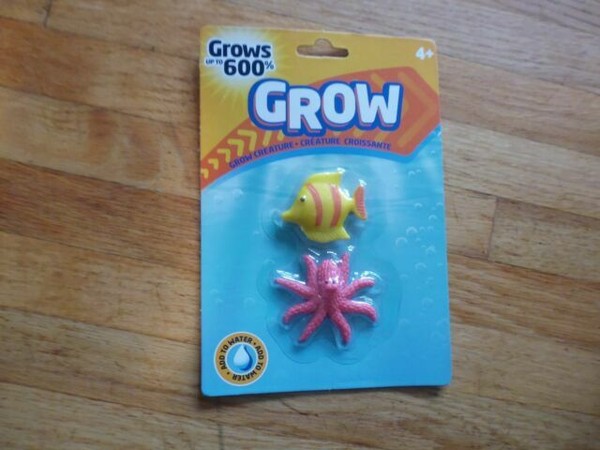 Magic Grow Creatures 2 PK Fish & Octopus Watch It Grow up to 600 in ...