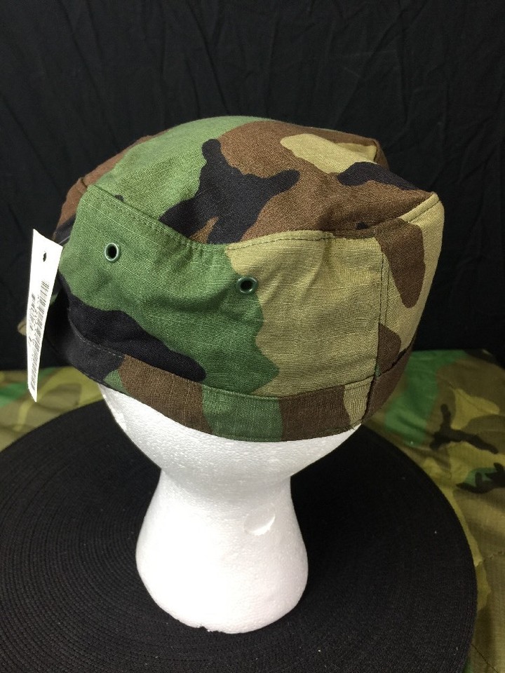 US MILITARY ARMY BDU CAP HAT WOODLAND CAMOUFLAGE NEW SIZE 7 ...