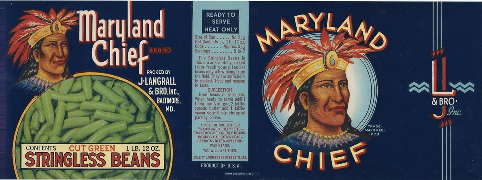 LOT OF 5 DIFFERENT MARYLAND CHIEF LABELS BALTIMORE MD 1930's GREAT ...