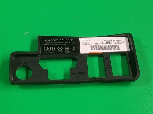 ⭐⭐⭐⭐⭐ Xbox 360 S Slim X821056 Rear HDMI AV Aux Input Bezel Frame Cover ...