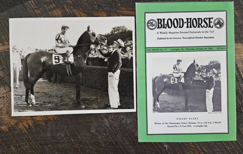 1942 Press Photo of Count Fleet Champagne Stakes at Belmont, Blood ...