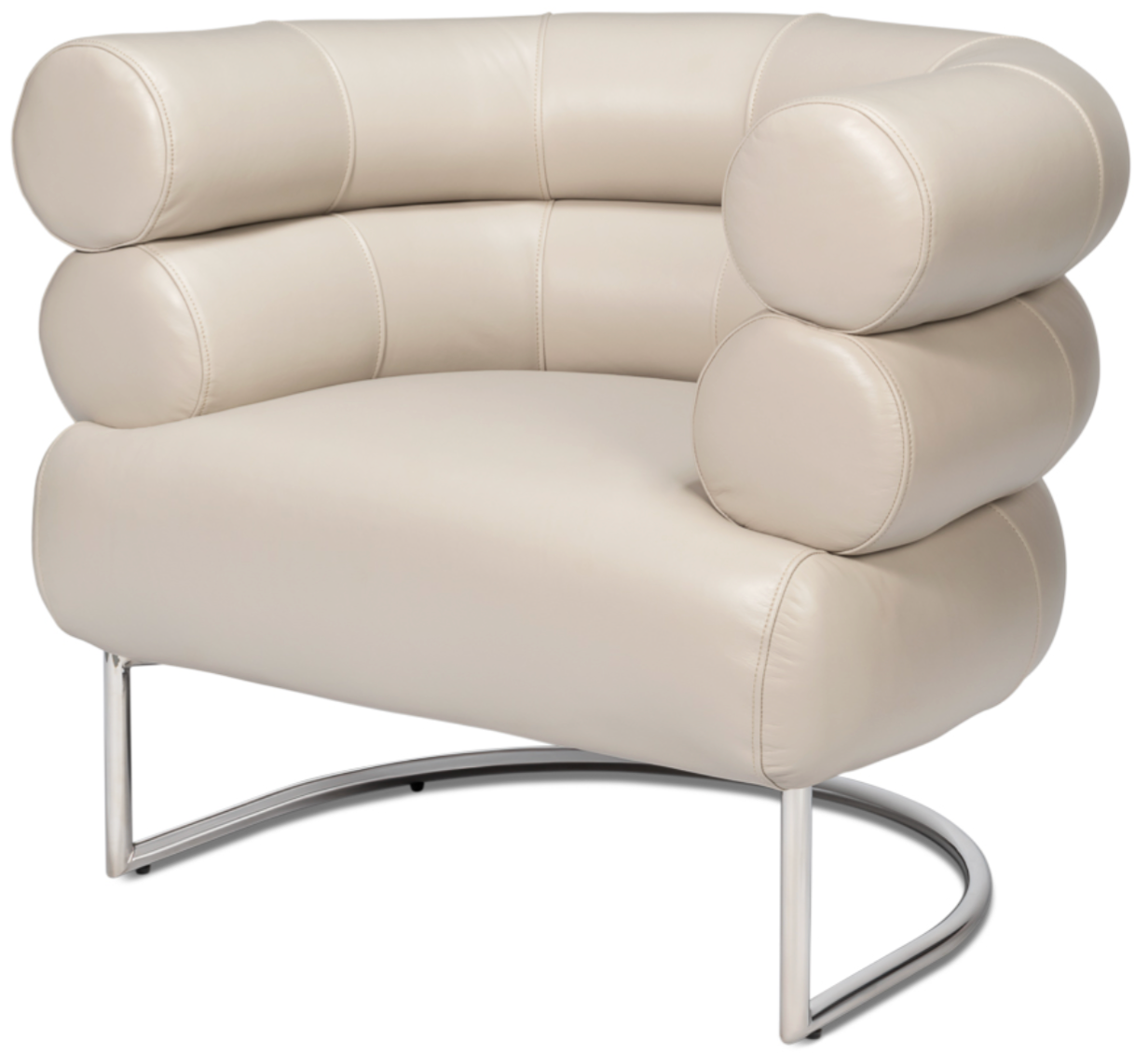 NEW Designer Mid Century Modern 100% Leather Eileen Gray Bibendum Chair ...