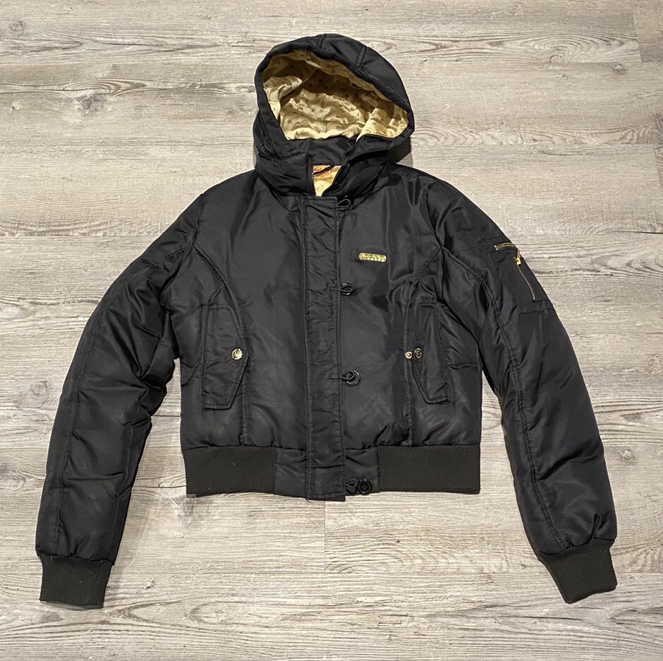 Vintage Apple Bottom Jeans Puffer Jacket Hooded Women… - Gem