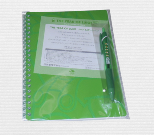 THE YEAR OF LUIGI Notebook & Ballpoint Pen Set Club Nintendo Limited ...