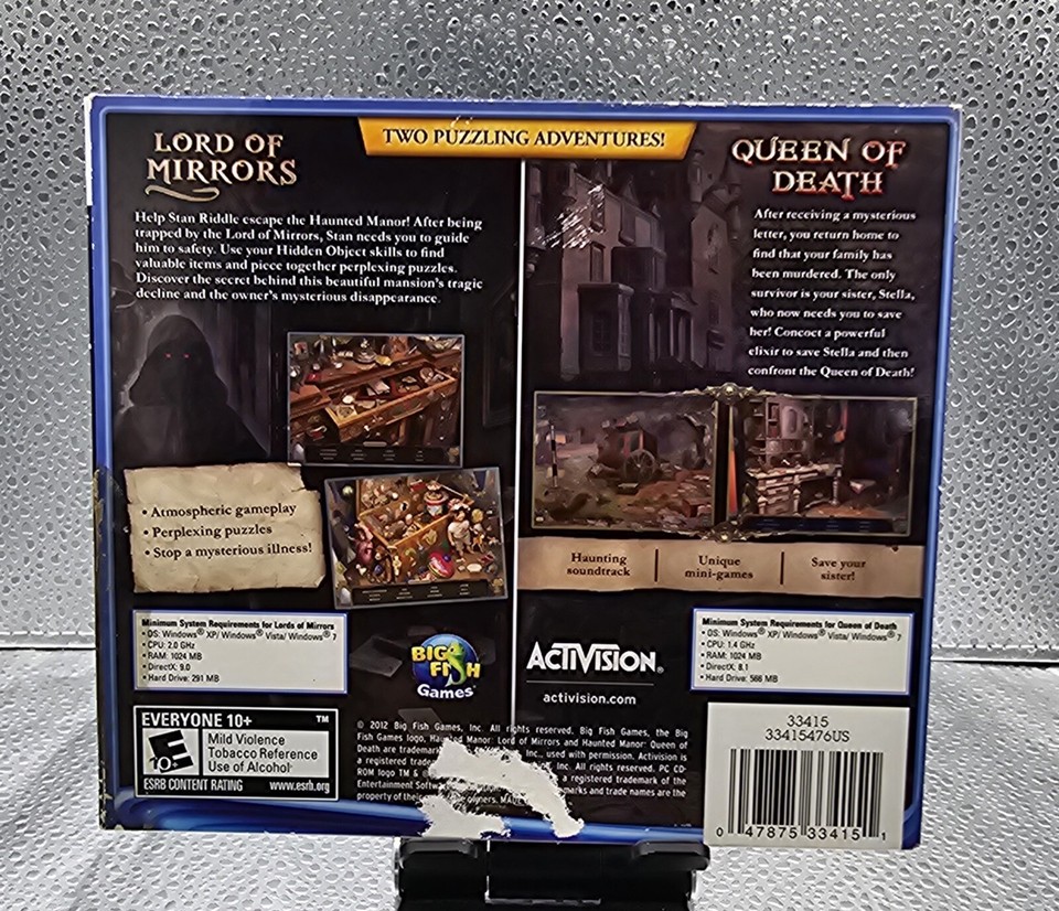 Haunted Manor Lords of Mirrors Queen of Death 2 Game Pack Used! PC Game ...