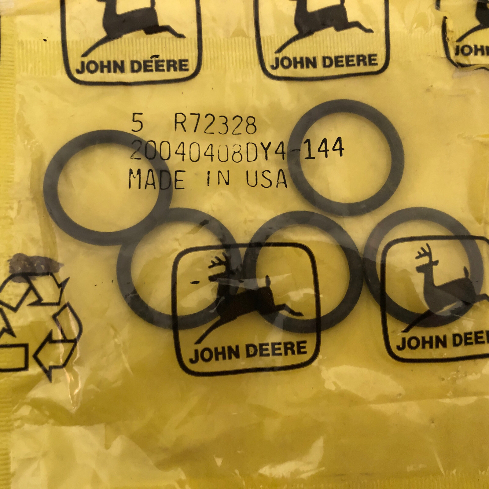 GENUINE JOHN DEERE O RING SET OF 5 NEW OEM R72328 O-RING PACK OF 5 | eBay