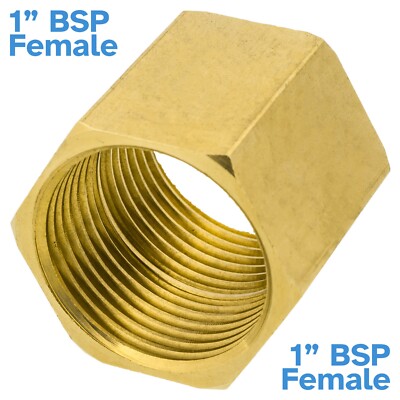 Brass 1" BSP Female To 1" BSP Female Hex Pipe Reducer Threaded Adapter ...