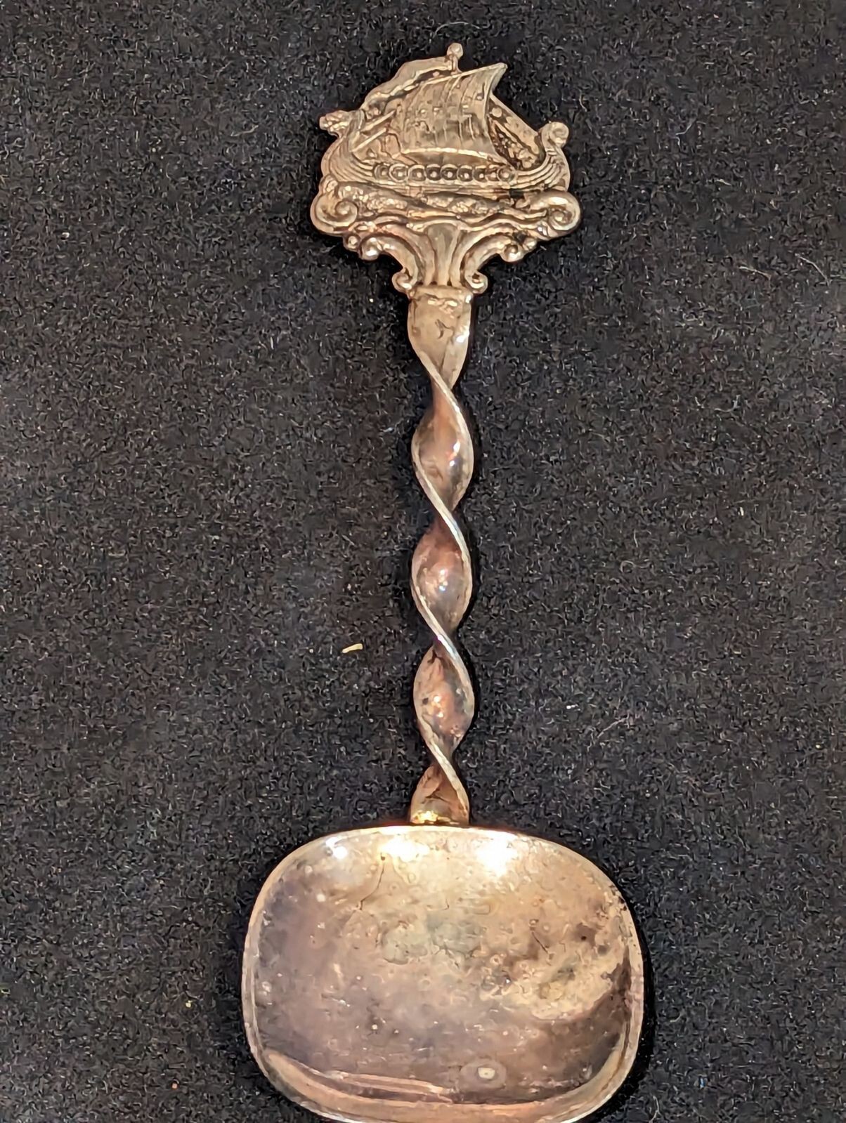 Vintage NORGE T.K. 40g SPOON 5-1/4 by THOMSEN & KNUDSEN Viking Ship ...