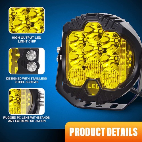 5''/7'' Car LED Work Light Pods Spot Flood Combo Fog Lamp Lights ...
