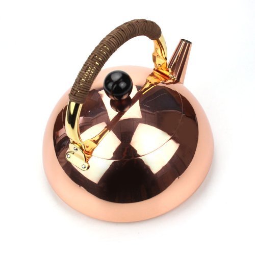 Pure Copper Kettle Pot with Lid Wood Handle S-820 2L 1929g 2000ml Japan ...