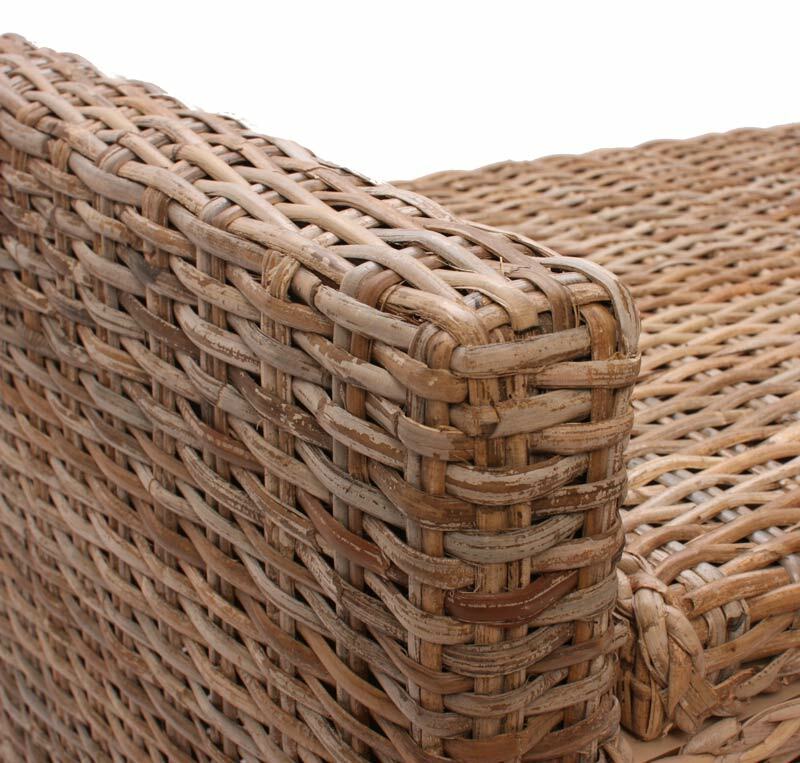 Aufbewahrungstruhe Genua Rattan mit Kissen 88cm kubu grau | eBay.de