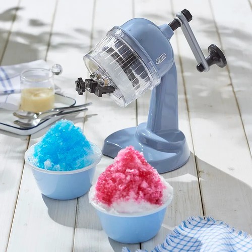 Toffy Compact Fluffy Shaved Ice Maker Manual Blue gray ice size ...