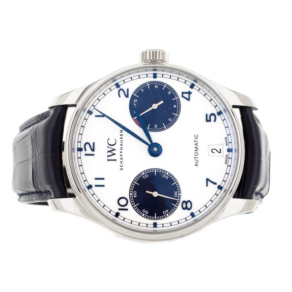 IWC Portugieser Automatic White Dial 42.3mm IW500715 Full Set | eBay