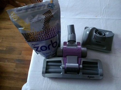 Dyson Purple DC07 Vacuum Low Reach + Zorb Groomer with Carpet Maint ...