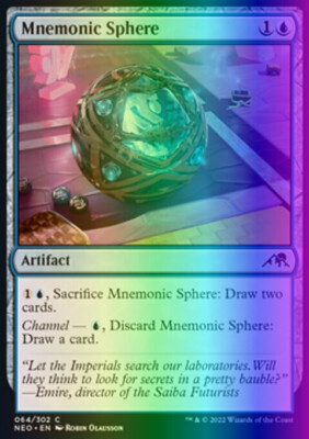 MTG Magic the Gathering Mnemonic Sphere (64/606) Kamigawa Neon Dynasty ...