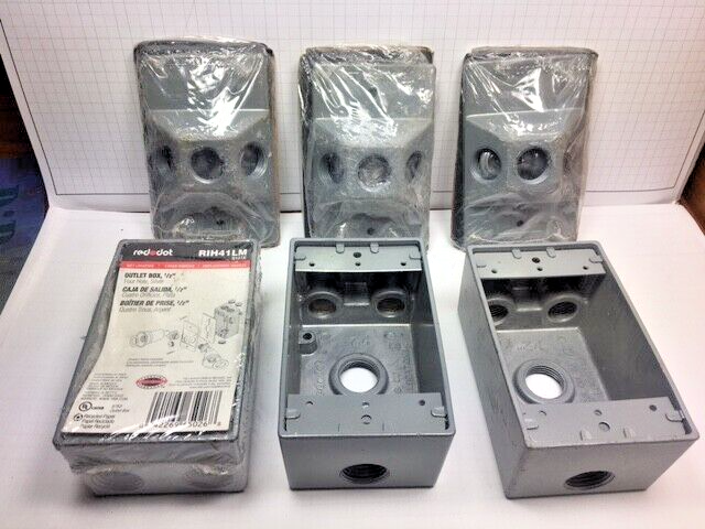 Wet Location Outlet Box & Cover - Red Dot Brand - RLC31 & RIH41LM - 3 ...