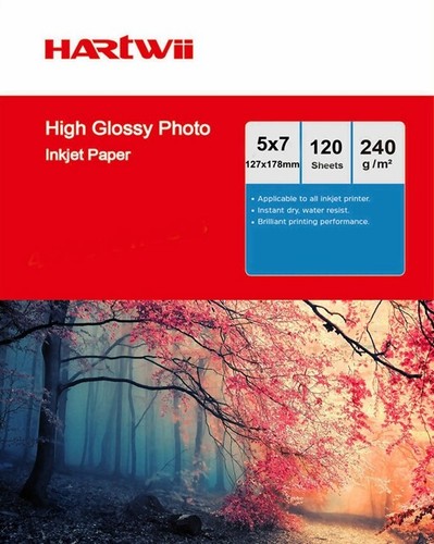 5x7 Photo Paper Inkjet Paper High Glossy 230 240Gsm 7x5 - 120 Sheets ...