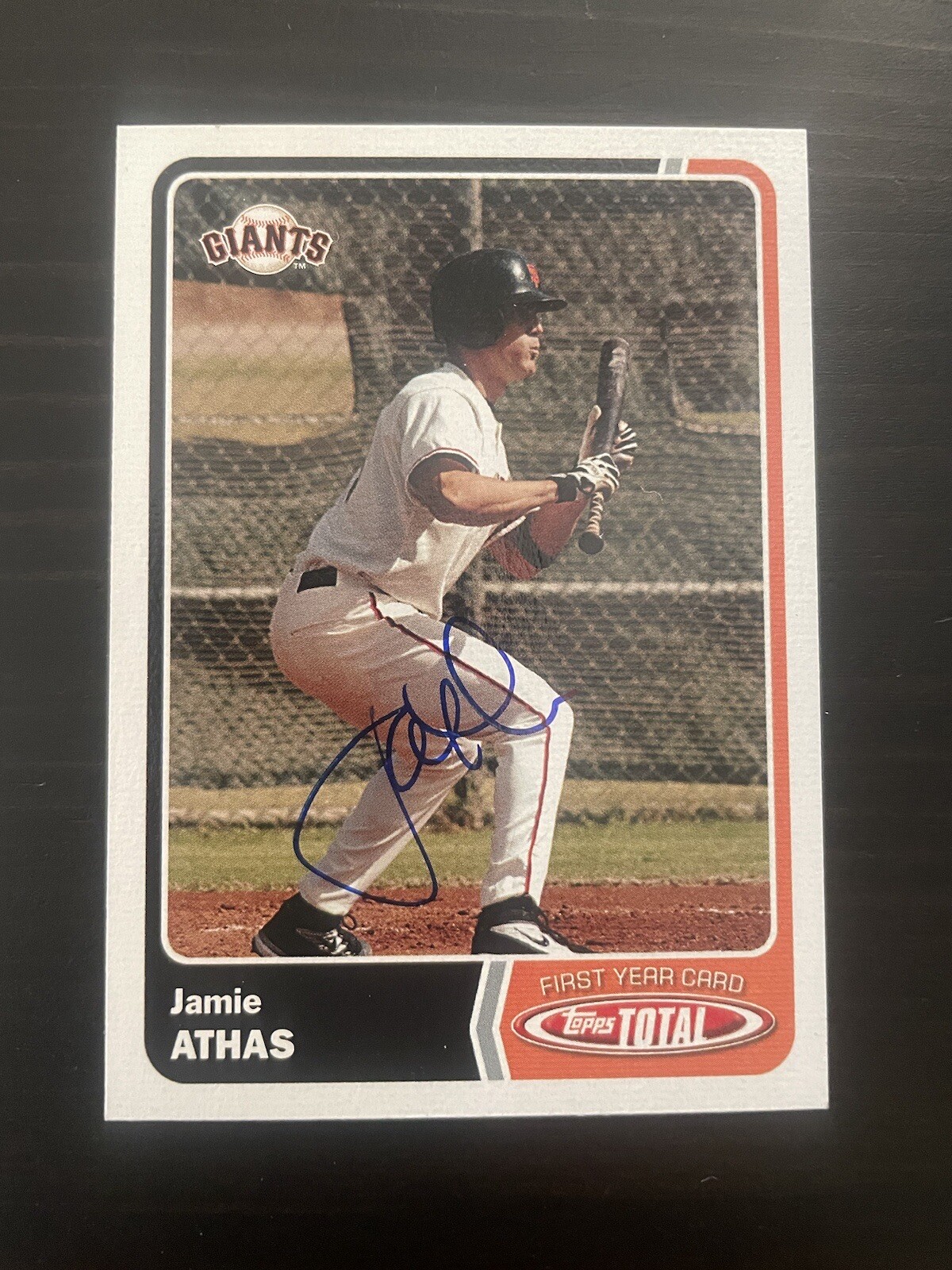 2003 Topps Total #893 Jamie Athas San Francisco Giants Signed Card ...