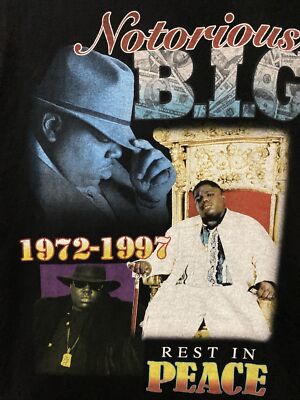 Notorious BIG Graphic Print T Shirt Men’s Medium | eBay