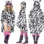 ADULT MENS LADIES WATERPROOF FESTIVAL ANIMAL PRINT PARTY PONCHO FUNNY ...